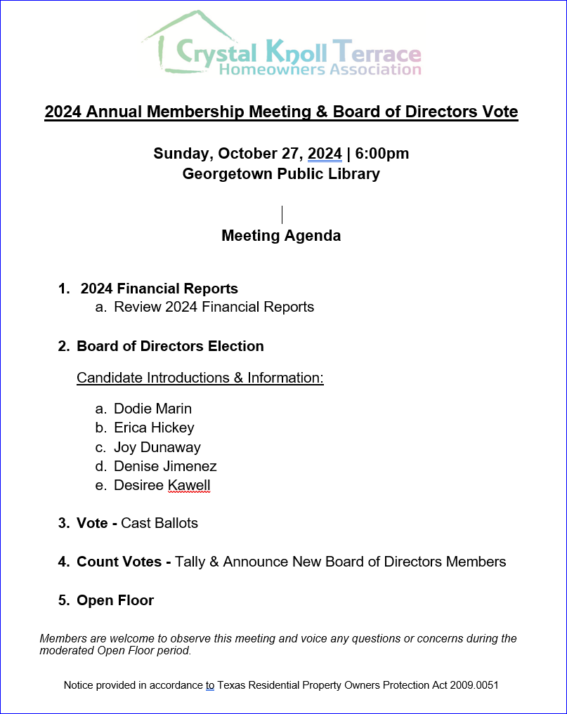 2024 Annual Membership Meeting & Board of Directors Vote – Only PAPER ...